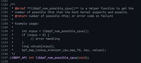 libbpf num possible cpus support · issue 195 · aquasecurity libbpfgo · github