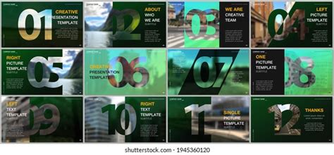 최소한의 프레젠테이션 디자인 숫자가 있는 포트폴리오 스톡 벡터로열티 프리 1945360120 Shutterstock