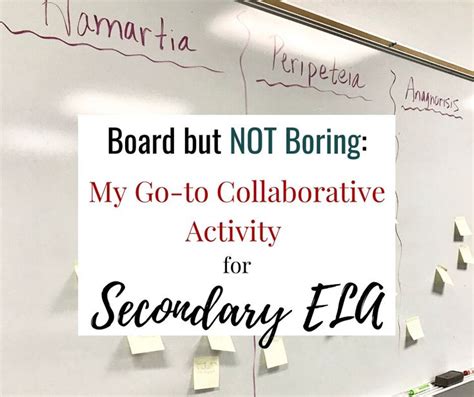 Board But Not Boring My Go To Collaborative Activity For Secondary Ela