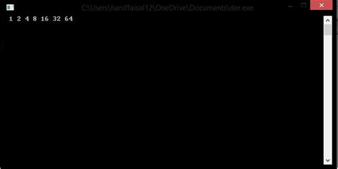 Program Menampilkan Deret 1 2 4 8 16 32 64 Bahasa C ~ Faisal Kamzol 12