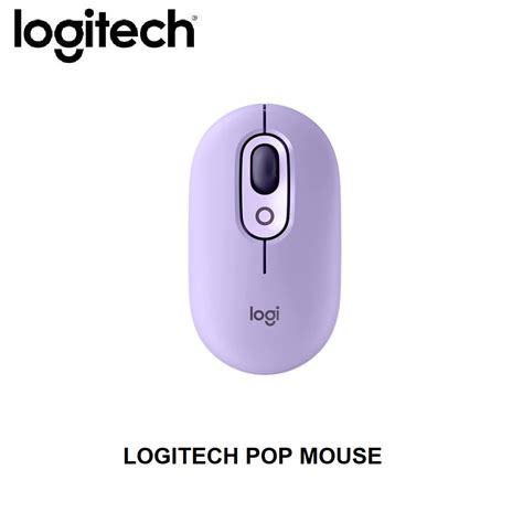 Logitech Pop Mouse Wireless Mouse Emoji Button Cosmos Lavender