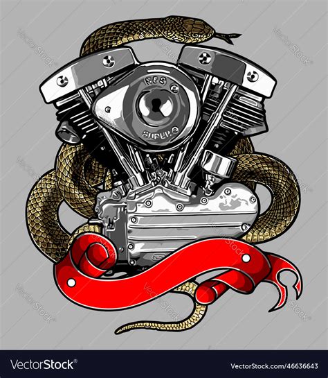 V Twin Template Engine For Graphic Design Needs Vector Image