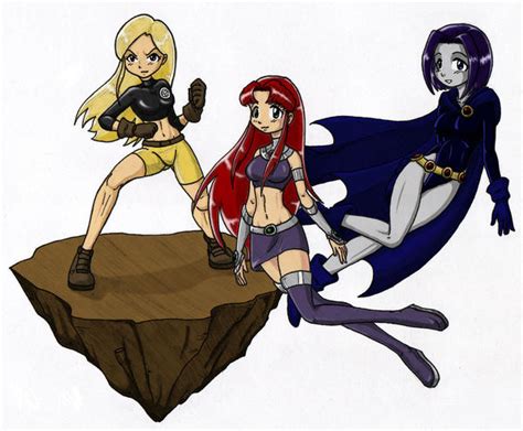 Teen Titansgirls Colored By Canime On Deviantart
