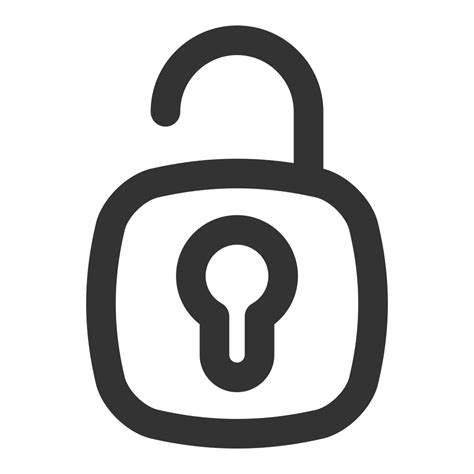Basic Lock Outline Security Ui Unlock Icon Free Download