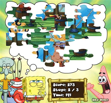 Spongebobs Truth Or Square Spongebob Flashback Jigsaw Play Online On Flash Museum 🕹️