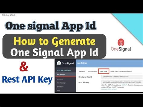 How To Generate Onesignal App Id Youtube