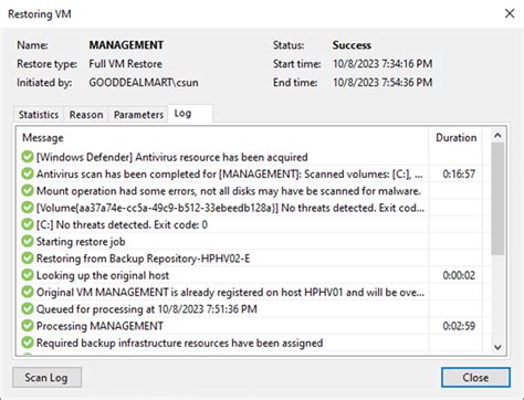 How To Restore The Entire Vm To The Original Location With Secure Restore At Veeam Backup And