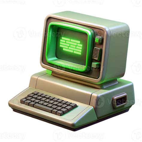 Serene Contemporary A Vintage Computer Terminal Displaying Cryptic Messages Green Monochrome