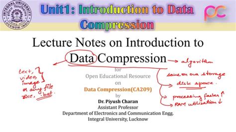 unit 1 introduction to data compression pdf data storage and warehousing computing