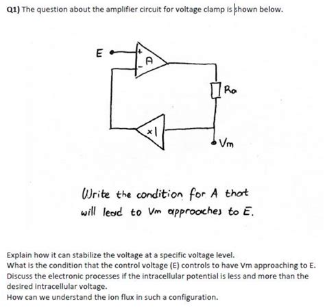 Solved Q The Question About The Amplifier Circuit For Chegg