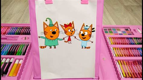 Мультик Три кота Урок рисования для детей Как нарисовать Коржика