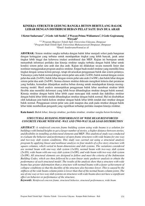 Pdf Structural Building Performance Of Wide Beam Reinforced Concrete Frame With One Way And