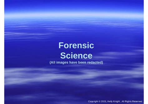 Science Ppt 70524 Kelly Knight Forensic Science Ppt Example Usasef