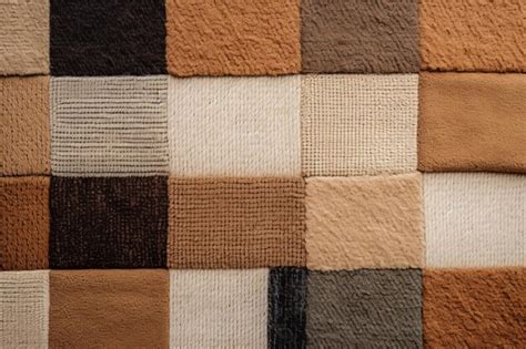 Premium Ai Image Abstract Chessboard Order Camel Wool Fabric Texture
