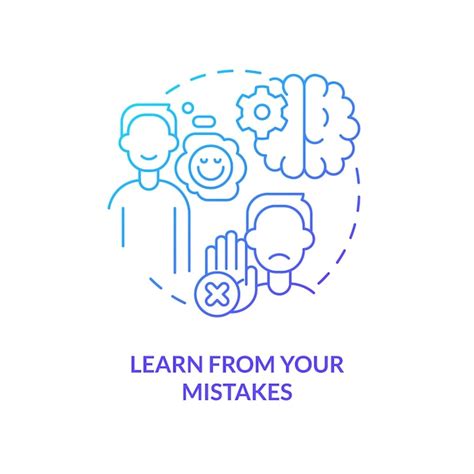Premium Vector Learn From Mistakes Blue Gradient Concept Icon