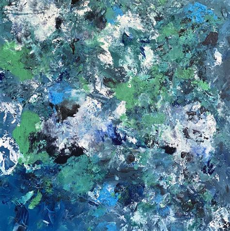 Ocean Rhythms Strokes By Red Contemporary Acrylic Abstract