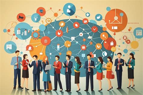Premium Photo Concept Of Business Social Networking And Communication Illustration Of Society