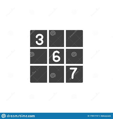 Sudoku Puzzle Game Vector Icon Stock Vector Illustration Of Clipart