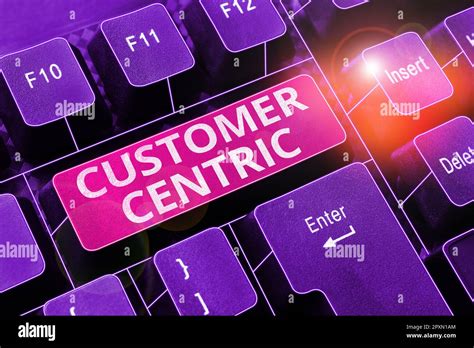 Conceptual Caption Customer Centric Word Written On Process Of Looking After Customers To