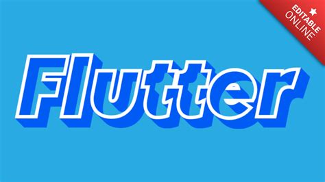 Flutter Outline 3d Text Effect Generator
