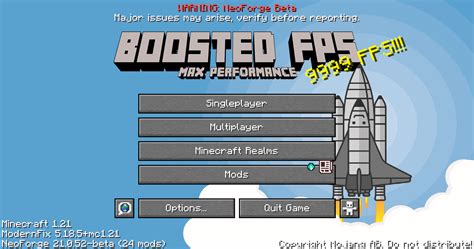 Install Boosted FPS Performance NF Minecraft Mods Modpacks CurseForge