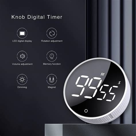 Digital Kitchen Timers Visual Timers Large Led Display Magnetic Countdown Countup Timer For