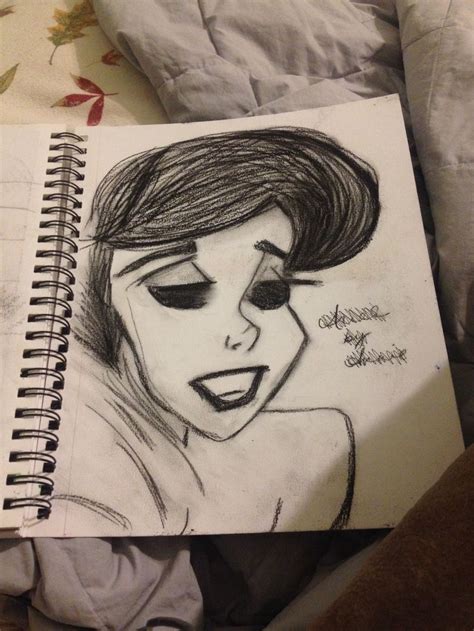 Charcoal Ariel Sketch Sketches Female Sketch Art