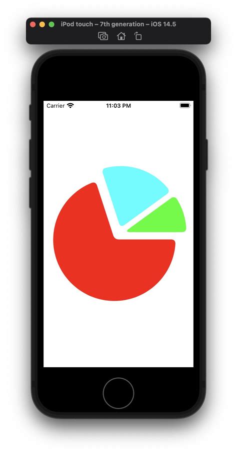 Ios Uibezierpath Arc To Create Pie Charts With Rounded Corners And Spacing Stack Overflow