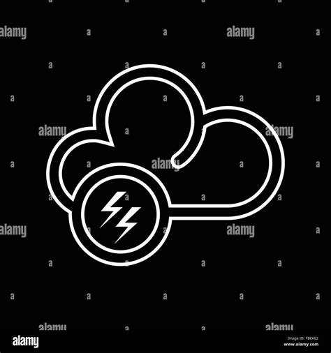 Cloud Linear Style Icon Vector White Stock Vector Image And Art Alamy