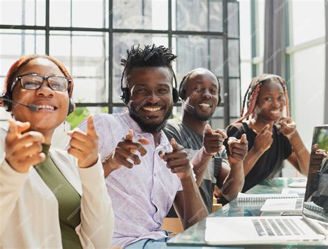 Premium Photo African American Team Working At Call Center Office To