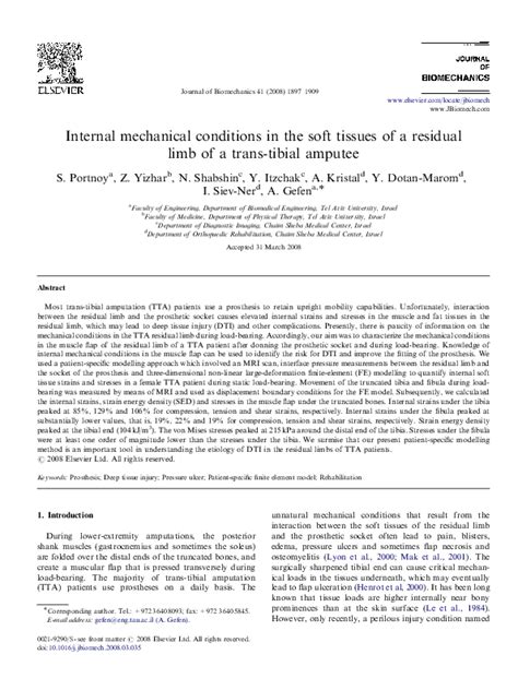 Pdf Real Time Patient Specific Finite Element Analysis Of Internal