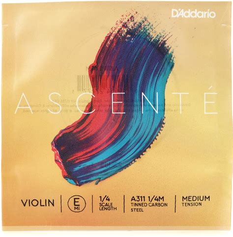 Daddario A311 Ascente Violin E String 14 Size Medium Tension