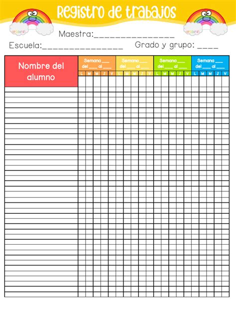 Registro De Tareas Pdf