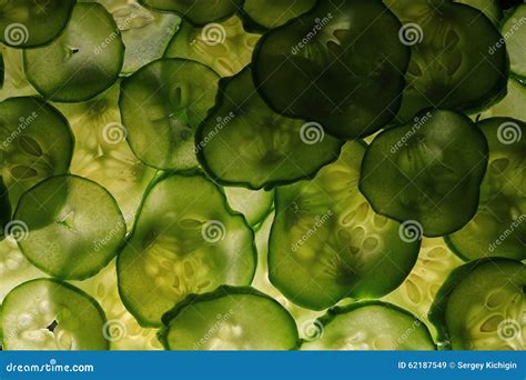 Thin Slices Of Cucumber Stock Image Image Of Cooking 62187549