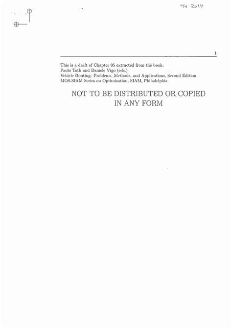 pdf chapter 5 the vehicle routing problem with time windows