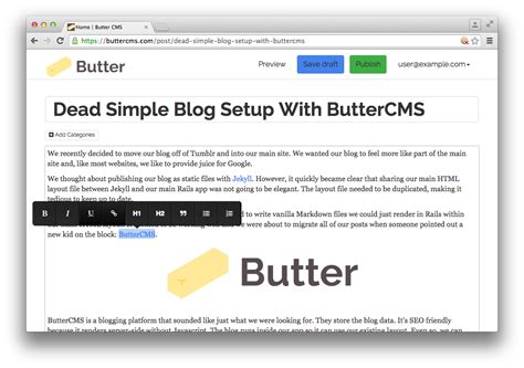 Dead Simple Blog Setup With Buttercms • Dead Mans Snitch — A Dead Simple Cron Job Monitoring