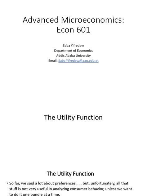 utility function pdf