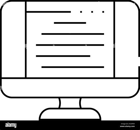 Document Of Operating System Line Icon Vector Illustration Stock Vector Image And Art Alamy