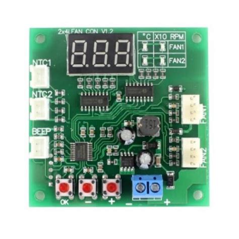 CH Wire LED Digital PWM Motor Speed Controller Fan Temperature