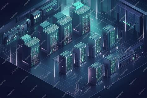 Premium Photo Concept Of Big Data Processing Energy Station Of Future Server Room Rack Data
