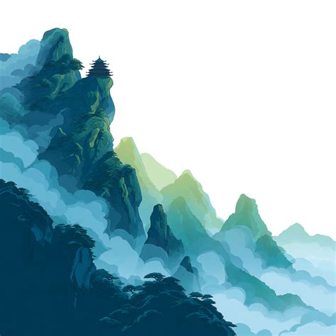 高山卡通创意素材