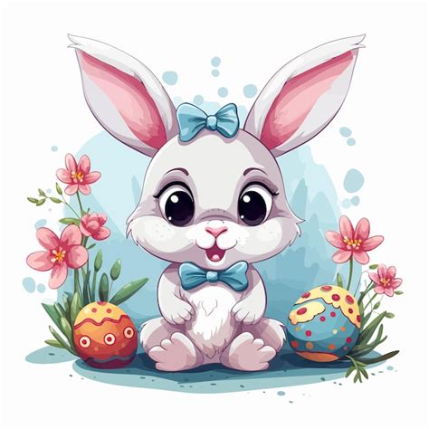 El Conejo De Pascua Vector Premium