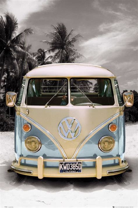 Vw Split Screen Camper Van Large Poster Californian New In Art Posters