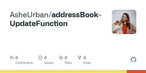 Github Asheurbanaddressbook Updatefunction