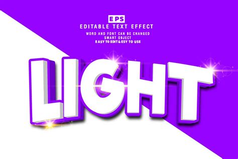 Light 3d Editable Text Effect Vector Graphic By Truevector · Creative Fabrica