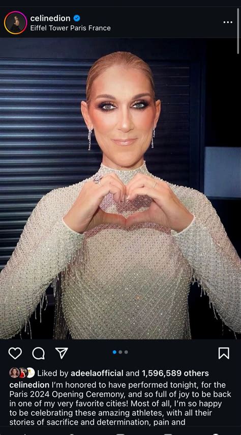 بعد مشاركتها بحفل افتتاح أولمبياد باريس سيلين ديون توجه رساله