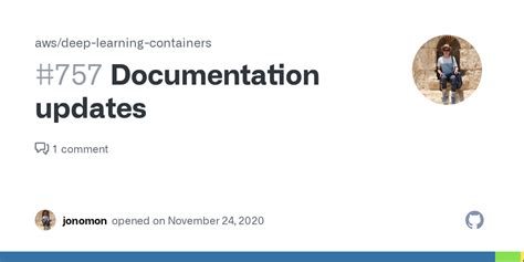 Documentation Updates · Issue 757 · Awsdeep Learning Containers · Github