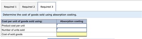 Solved Compute The Product Cost Per Unit Using Absorption