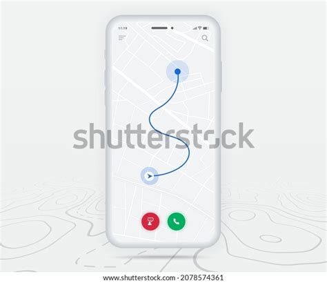 Map Gps Navigation Ux Ui Concept Stock Vector Royalty Free Shutterstock