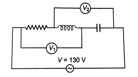 In A Series L C R Ac Circuit V1 V2 And V3 Are The Voltmeters Conn